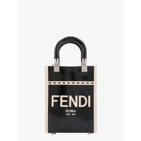 Fendi | Bags | Fendi Woman Canvas Handbag With Fendi Roma Lettering ...